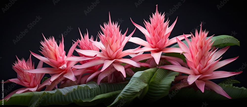 Pink bromeliads flower The bromeliads are a family of monocot flower ...