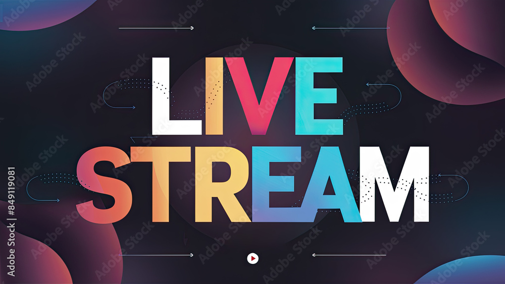 Live Stream Text on Colorful Background - Perfect Wallpaper for ...