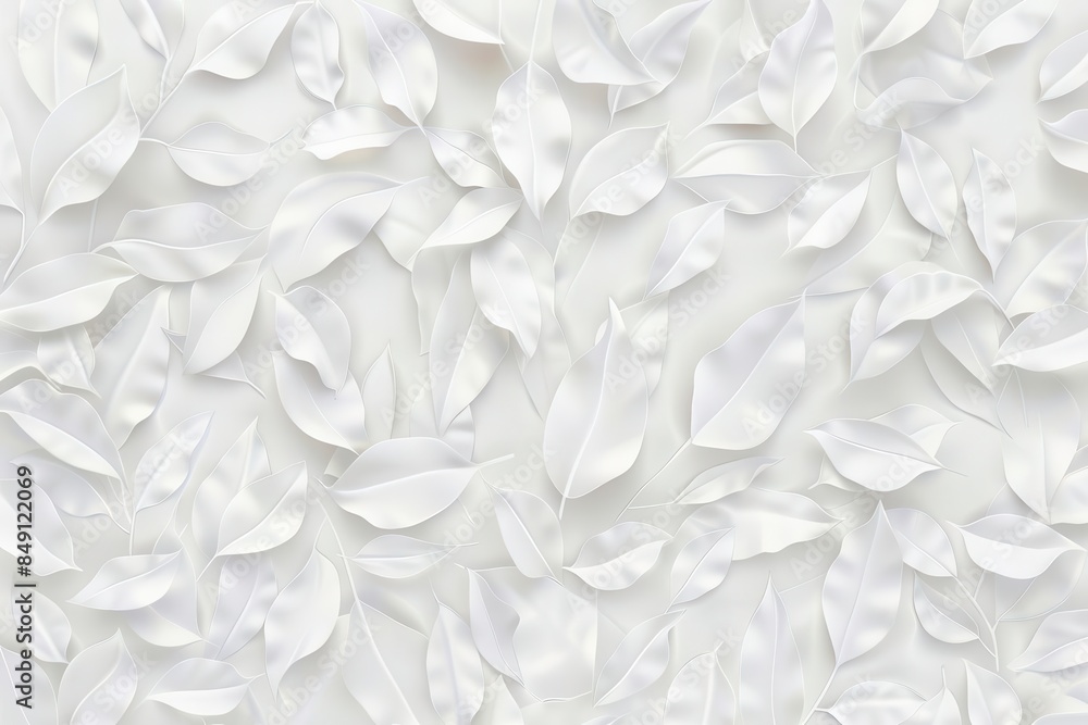 subtle white leaves texture pattern delicate nature wedding background ...