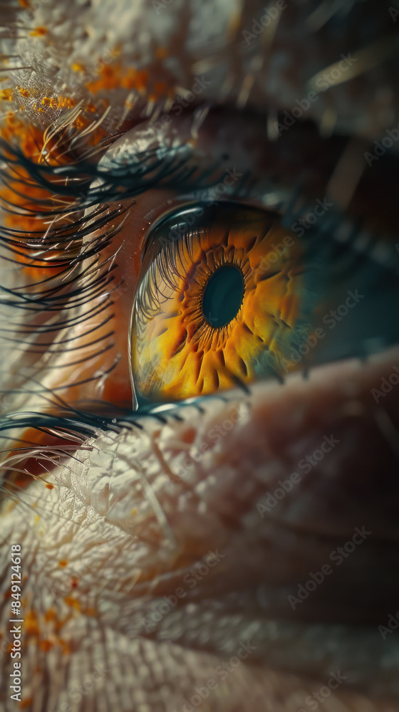 Close Up of a Strikingly Detailed Human Eye with Radiant Colors and ...