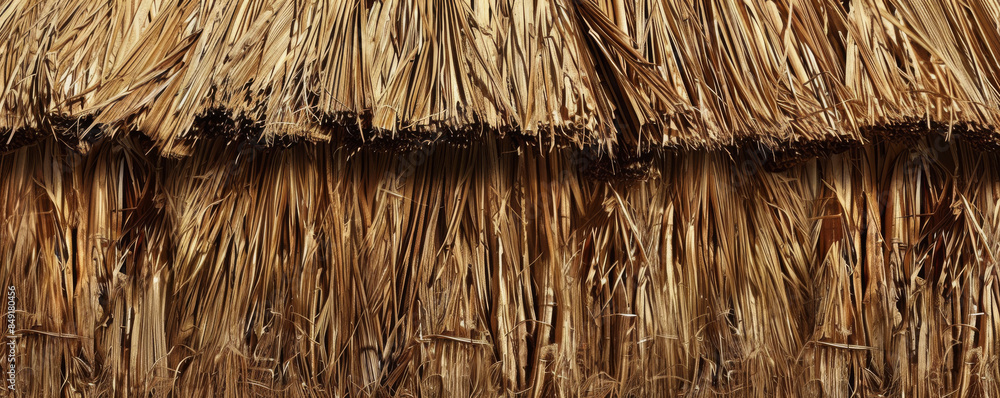 Rustic thatch background with natural texture and straw-like tones ...