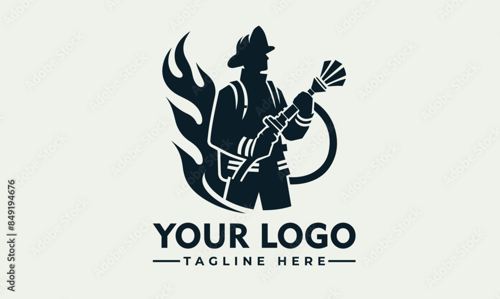Fireman Vector Logo Embrace the Courage and Selflessness with the ...