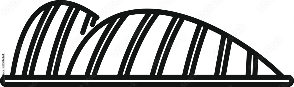 Simple line drawing of the gardens by the bay supertree grove in ...