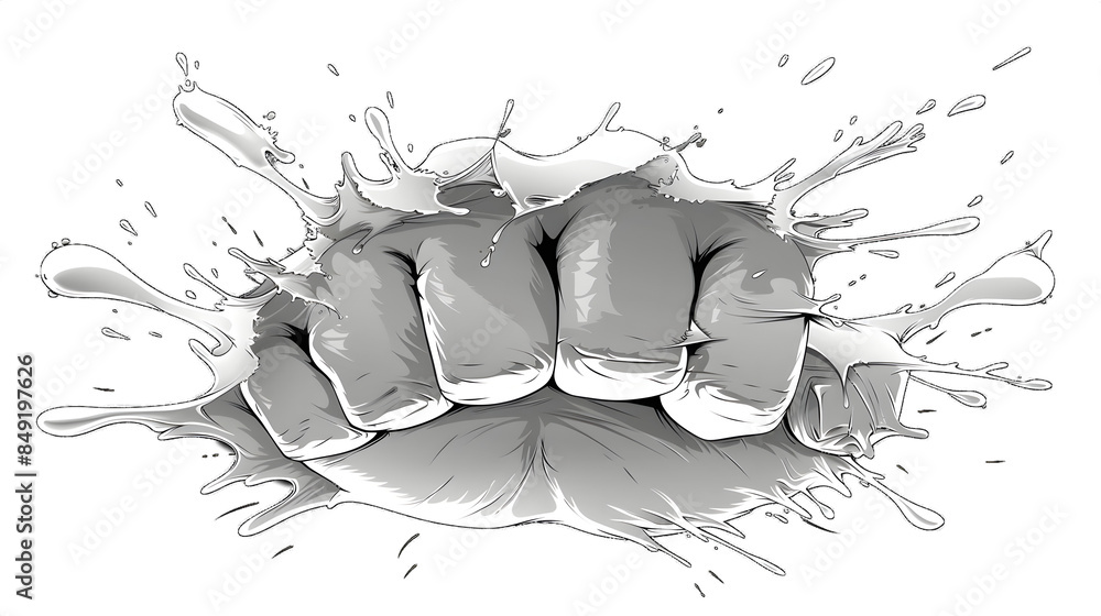 Splash milk form arm muscle athletic signs male strong icon gym ...