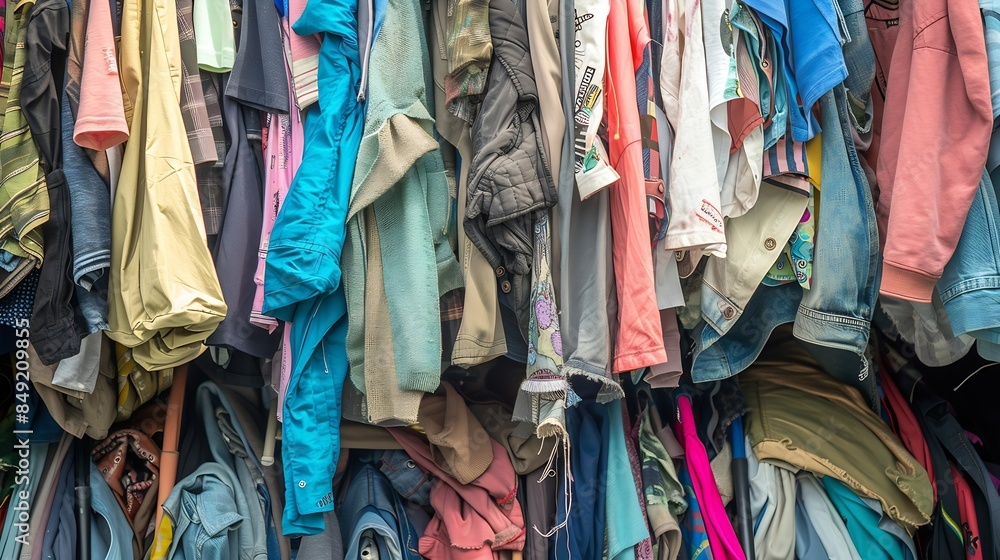 Second hand clothes used wardrobe Circular fashion fast fashion ...