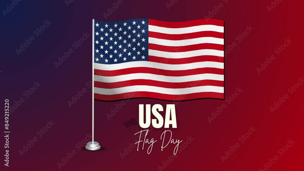 Celebrate American pride with this vibrant USA flag animated vector ...