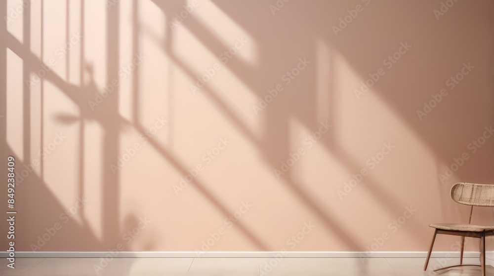 Organic drop shadow on a white wall, overlay effect for photo, mock-ups ...