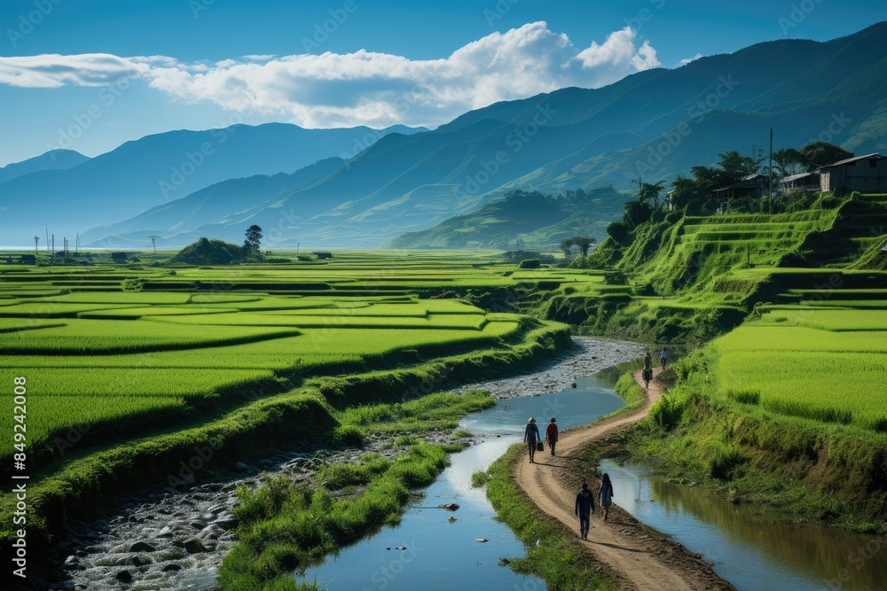 Rice plantations in Antique, Panay Island Stunning panoramic view ...
