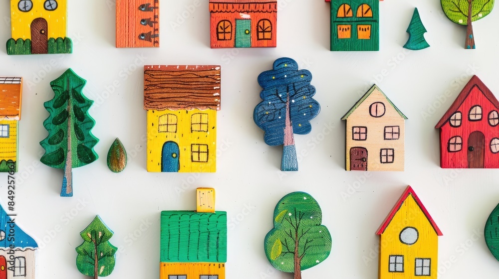 Discover the right shadow matching game featuring various houses on ...