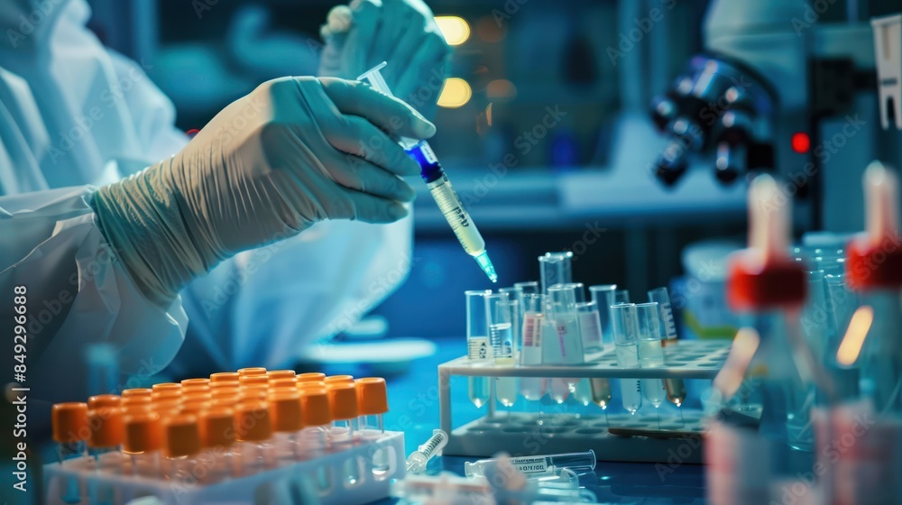 Illustrate the journey from lab to arm with an image showing the ...