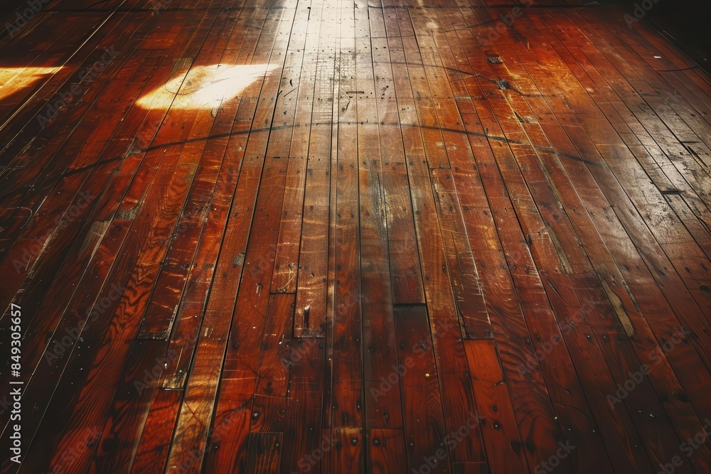 vintage hardwood basketball court floor texture with warm rich wood ...