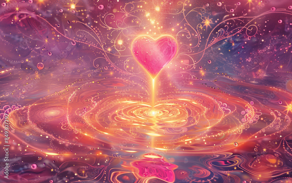 Ethereal Heart Amidst Cosmic Waves: A Vision of Healing Art and ...
