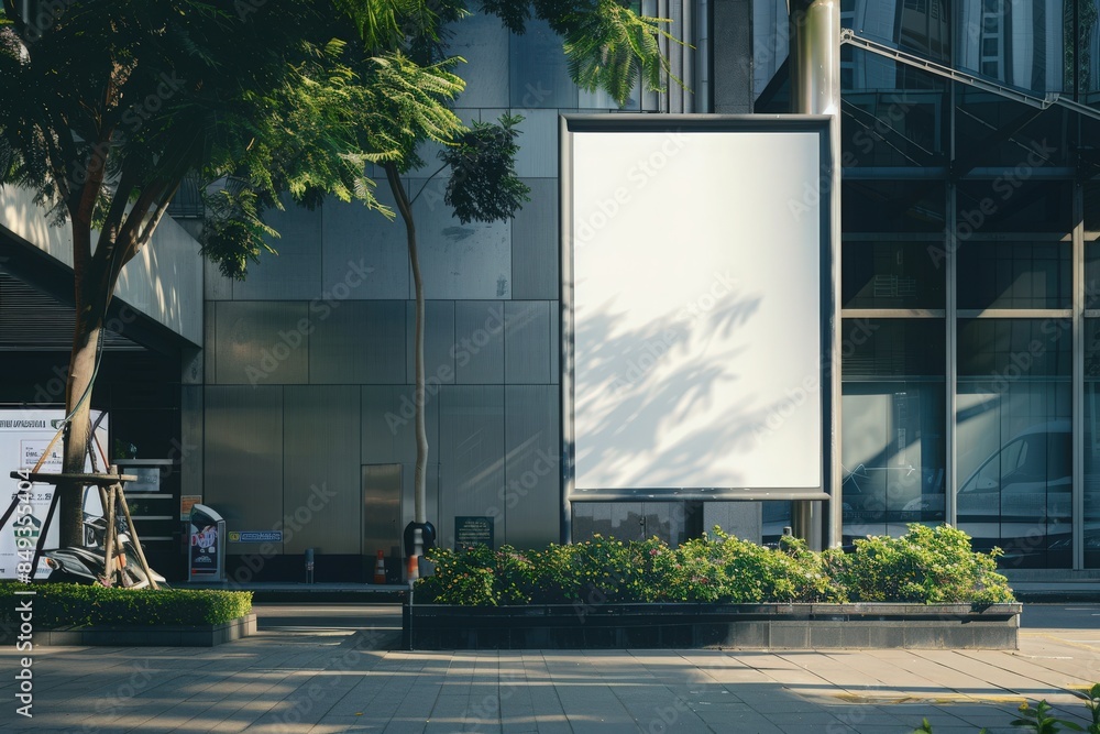 Transform public spaces into advertising hubs with an empty, blank ...