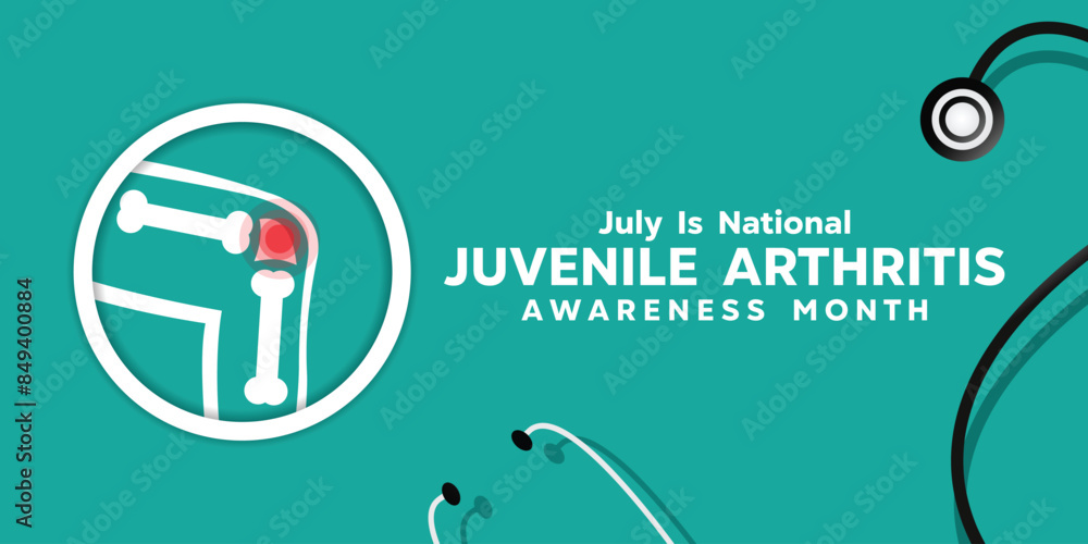 National Juvenile Arthritis Awareness Month. Joints and stethoscope ...