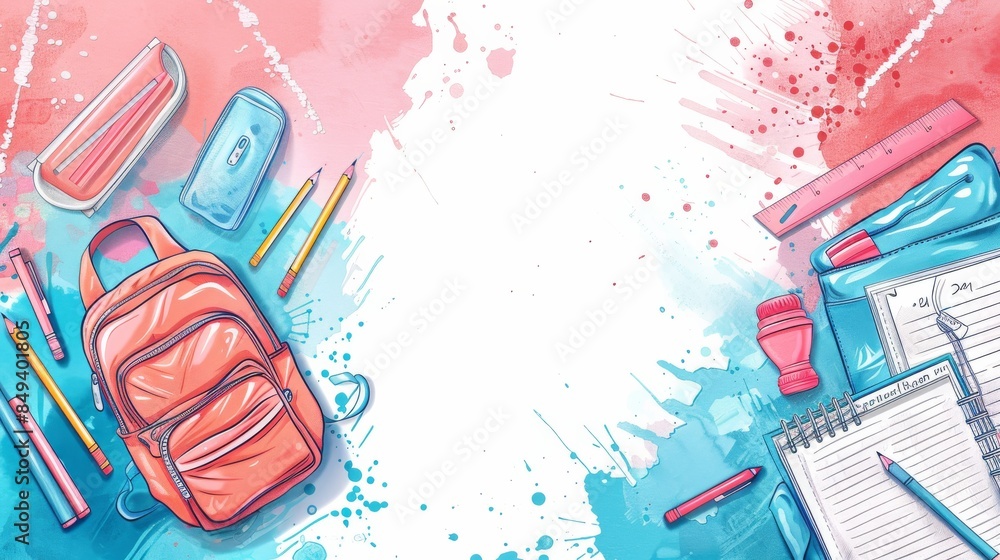 Backpack, Pencils, Notebooks, And Other Stationery Items. Back To ...