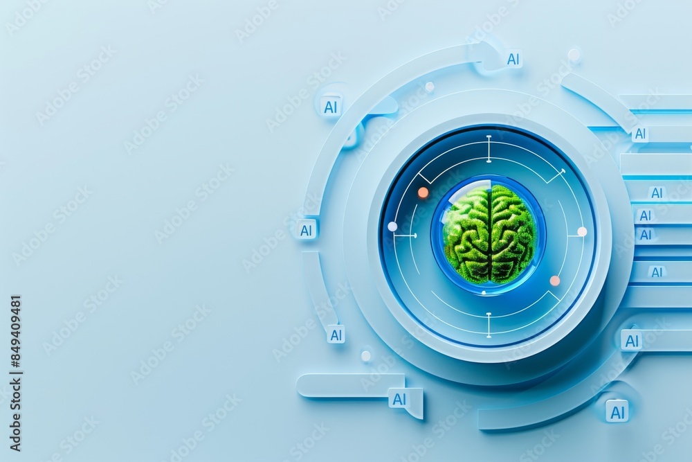 Secure AI technology encapsulated within a futuristic vault ...