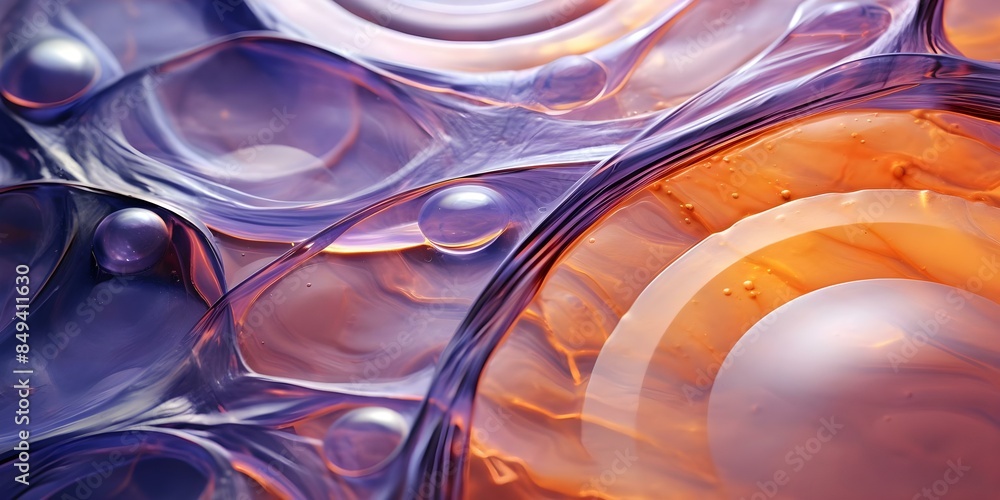 Histology slide showing cancer cells under a microscope in closeup view ...