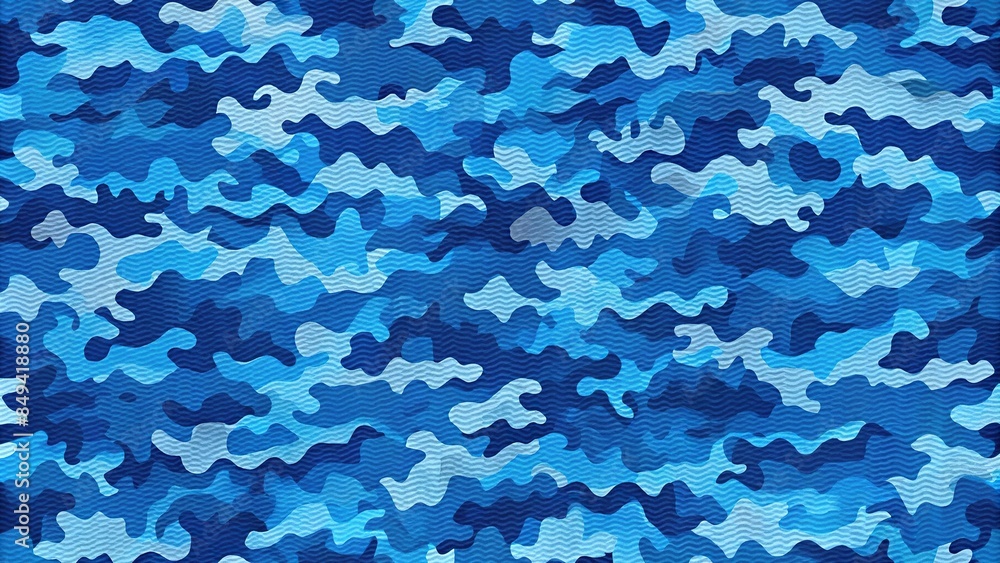Blue camouflage material texture seamless background, camouflage, blue ...