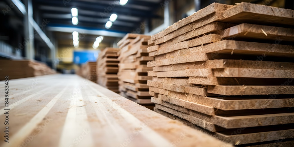 Showcasing OSB sheets strength and flexibility in a hardware store ...