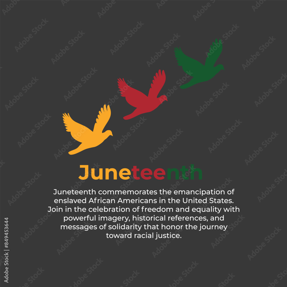Juneteenth Freedom Day Abstract Vector Illustration. Juneteenth Freedom ...