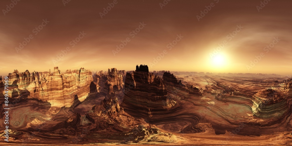 Mars, HDRI, environment map , Round panorama, spherical panorama ...