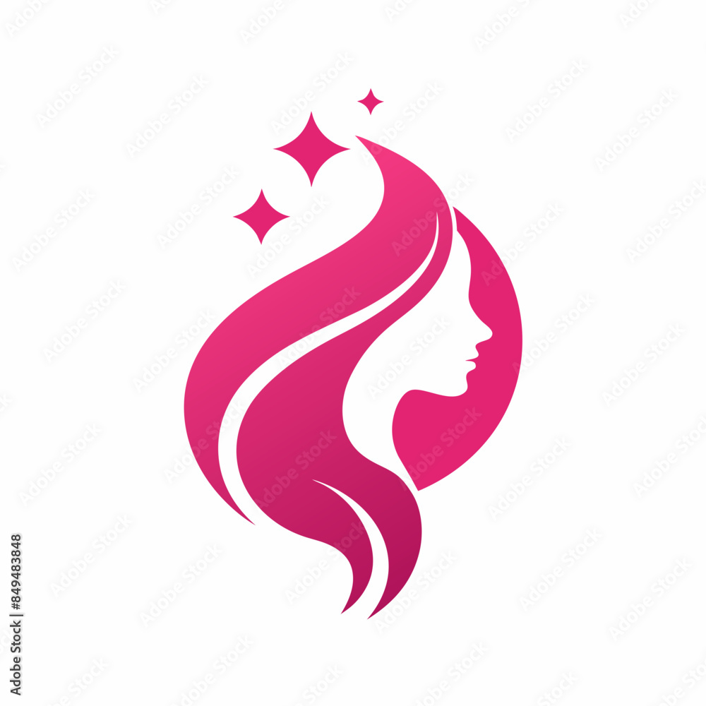 Logo for a beauty parlour, simple clean logo, Creative Logo Icon, white ...
