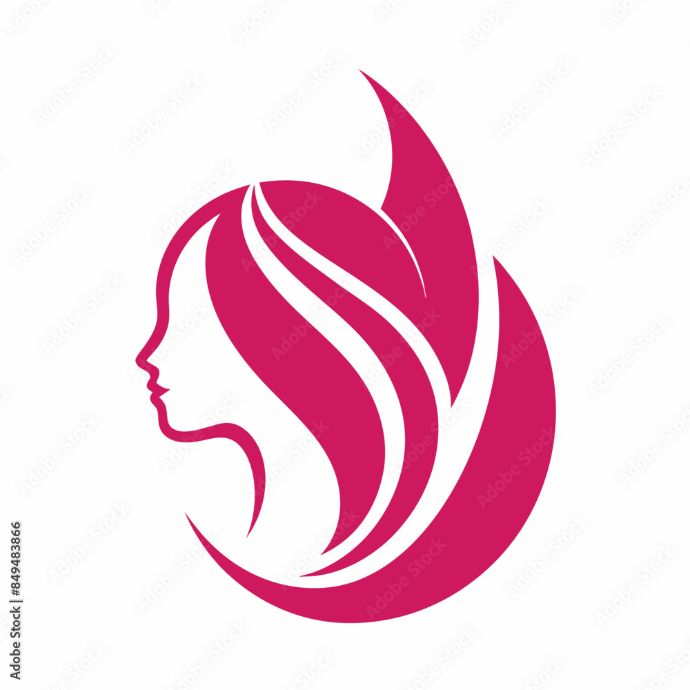 Logo for a beauty parlour, simple clean logo, Creative Logo Icon, white ...