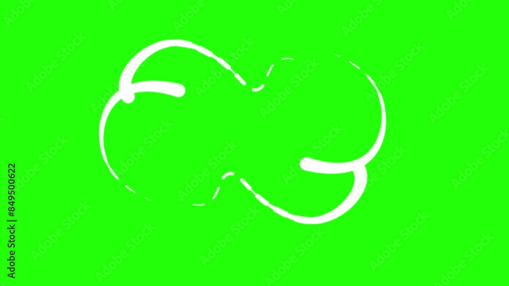 Line Shape bursting Pop Up Element with Green Screen. Line animation ...