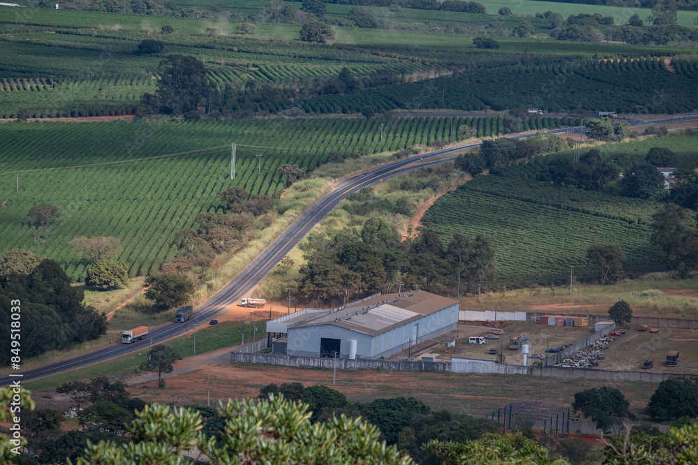 Cidade de Patrocinio, Minas Gerais, vista a distancia a partir do morro ...