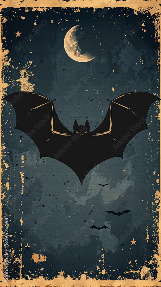 Minimalist Poster for International Bat Night Celebration - Dark Night ...