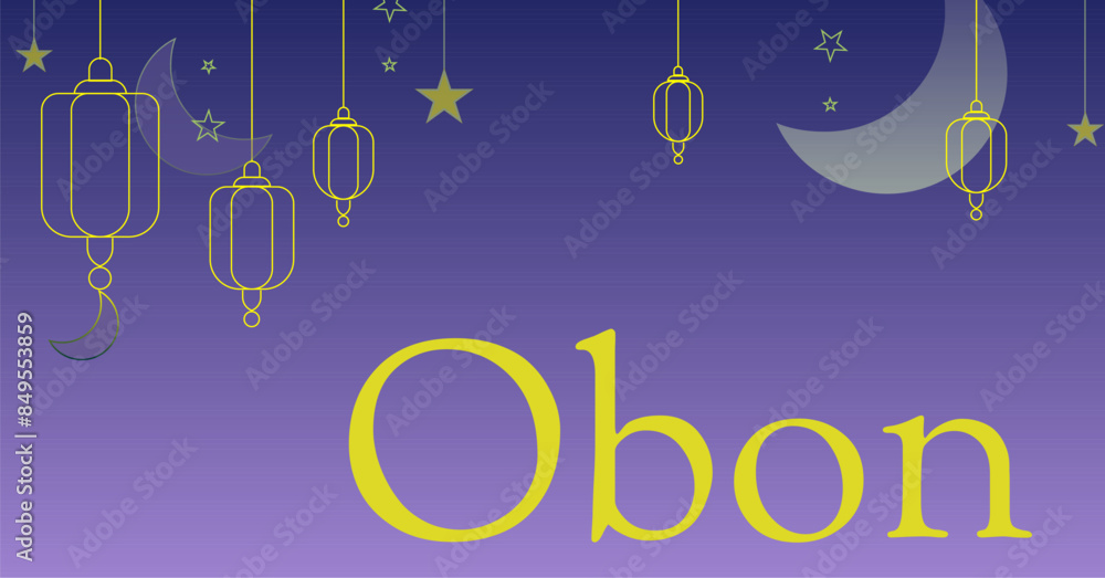 Isolated vector background with Obon 2024 Japanese festival ...