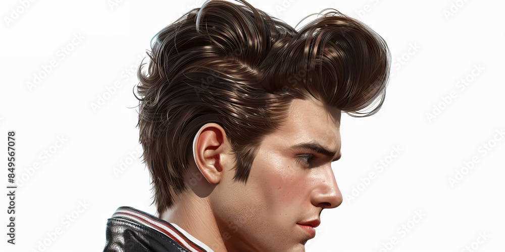 Hairstyle (Greaser Hair): A figure with greaser-style hair ...