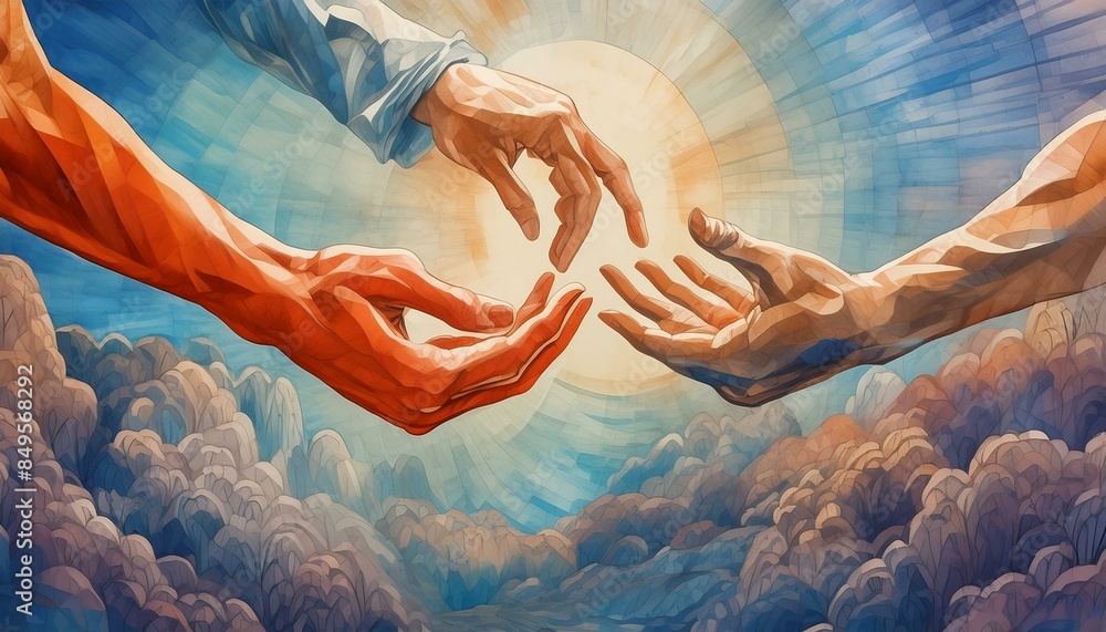 Michelangelo’s fresco "The Creation of Adam" from the Sistine Chapel ...