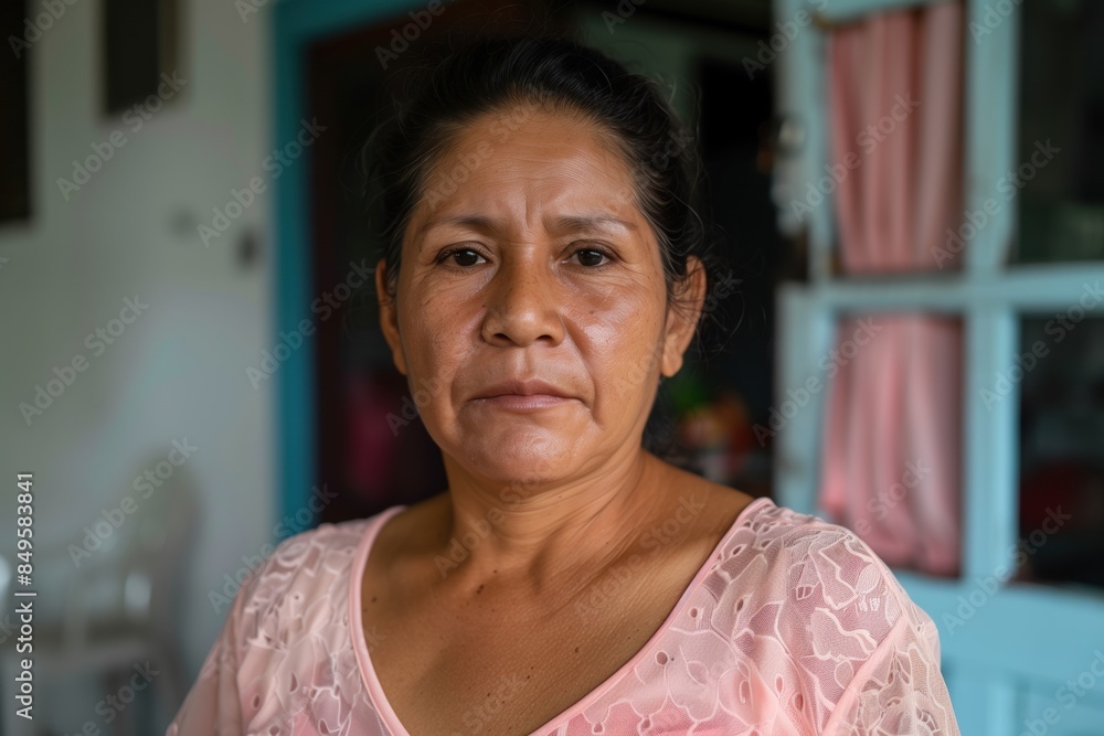 portrait of an average hispanic senior mature woman, everyday life.no ...