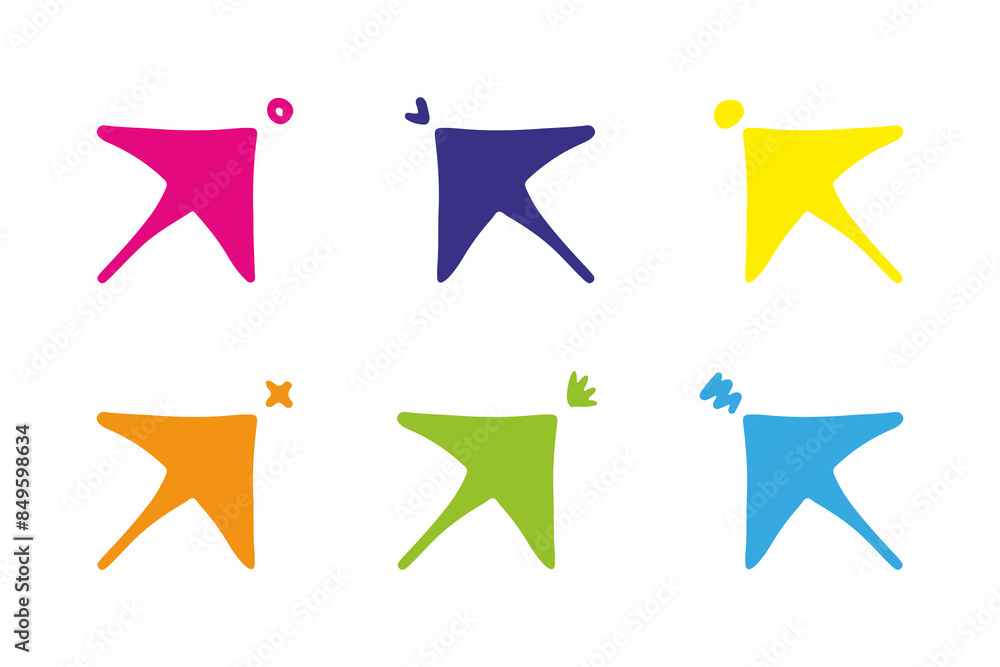 Doodle color arrow click icon. Hand drawn mouse cursor. Button pointer ...