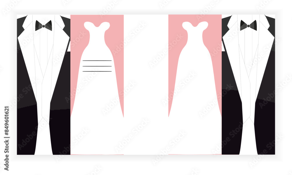 Wedding invitation card template design. Wedding invitation in the ...