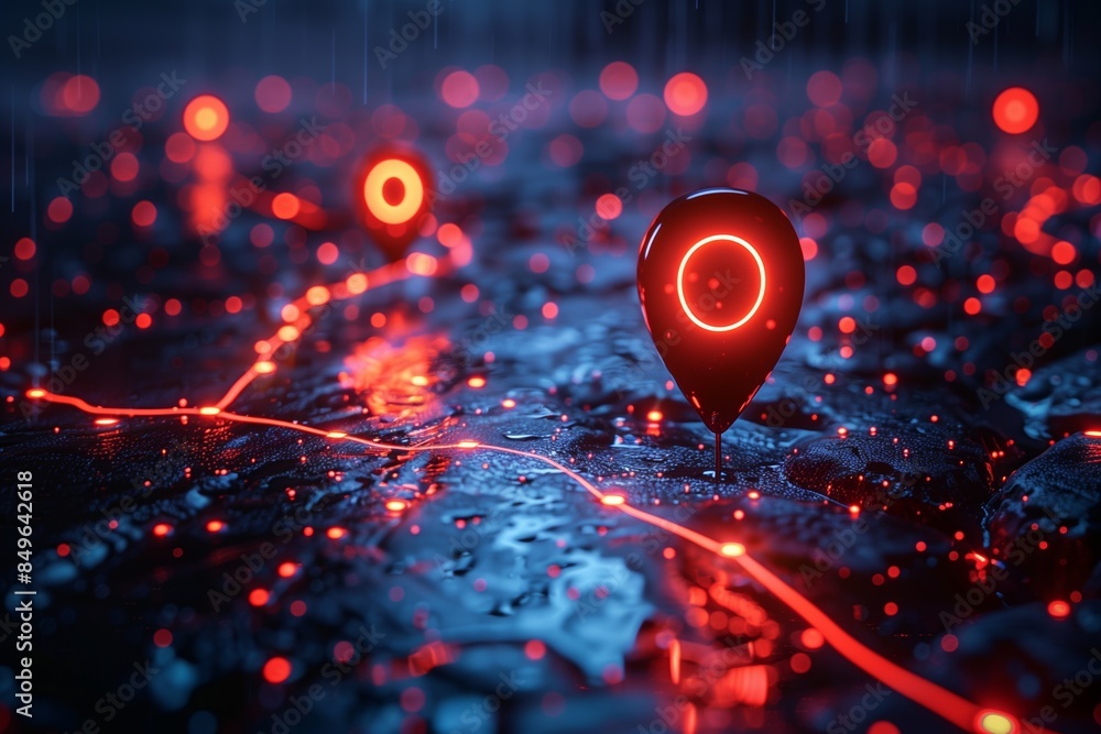 Innovative GPS Map with AI Technology for Delivery Services and ...