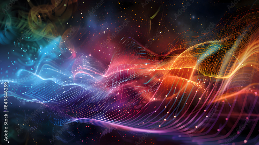 Background featuring a detailed illustration of the electromagnetic ...