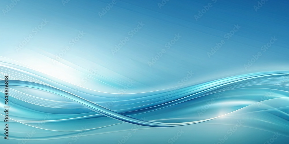 Elegant light blue abstract wave texture PPT poster design , light blue ...