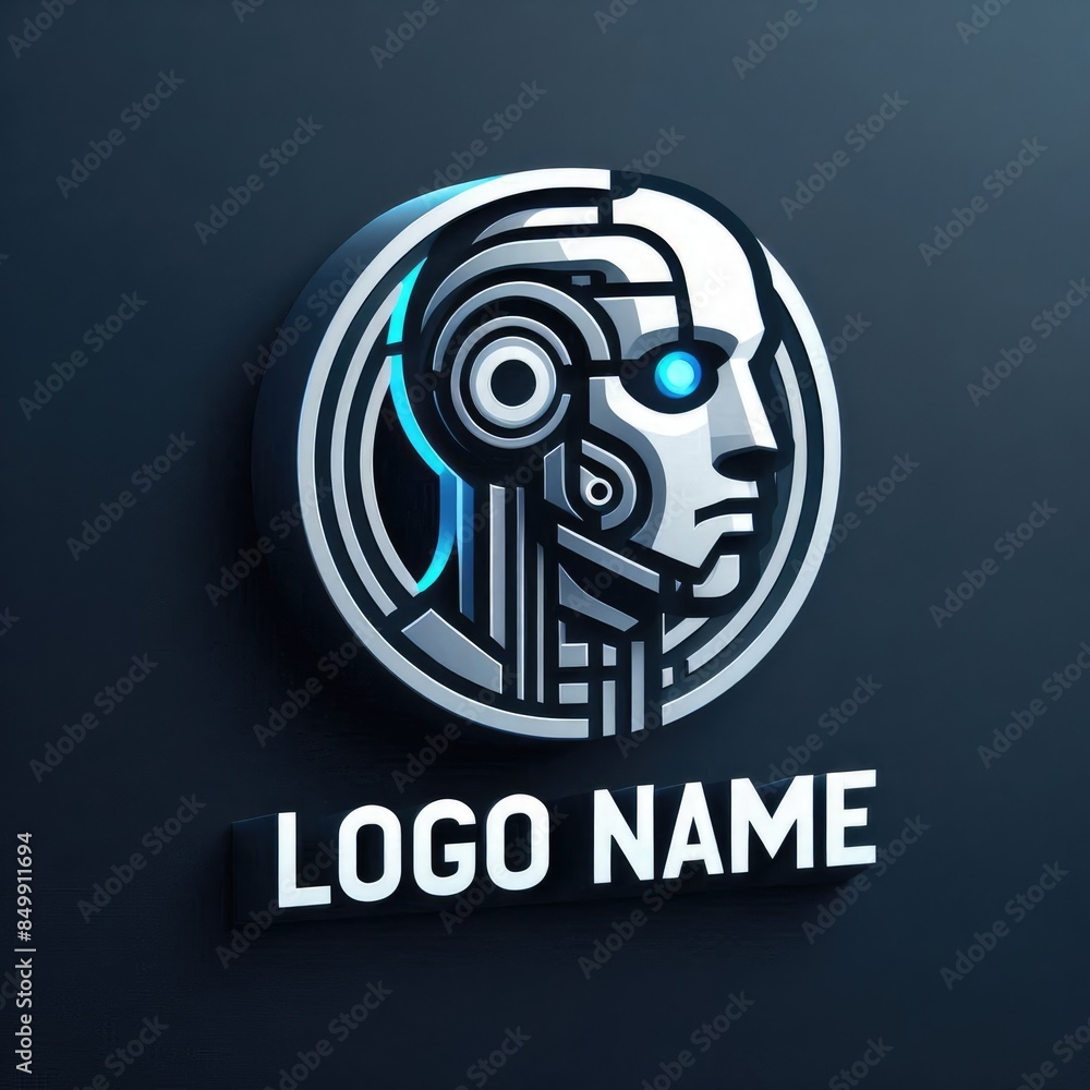 Cyberborg Logo: Futuristic Symbol for Technology Identity Stock ...