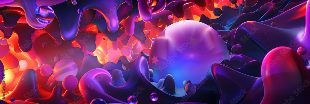 3D backgrounds incorporating optical illusions and volumetric light ...