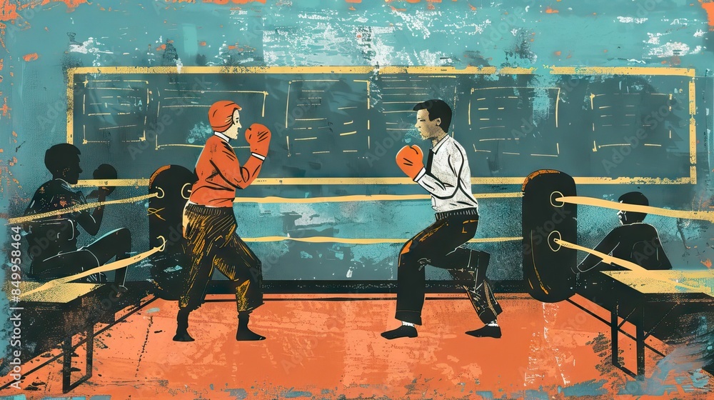 A boxing match in a classroom, highlighting the issue of violence in ...