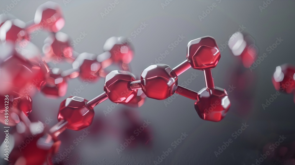 Trans fat molecular structure diagram, scientific illustration, side ...