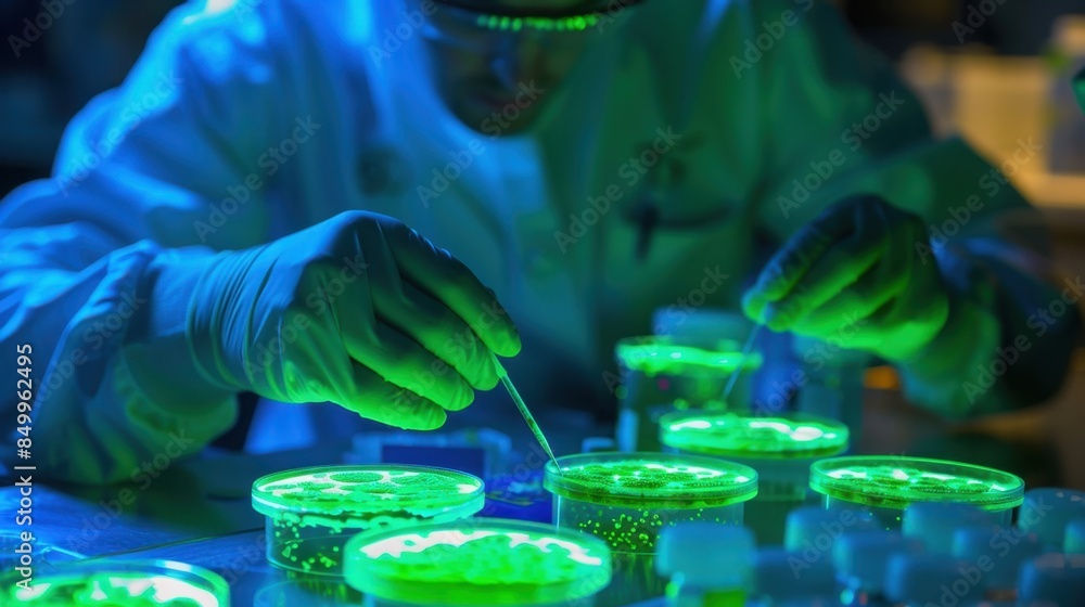 A lab worker accidentally exposing themselves to harmful bacteria ...