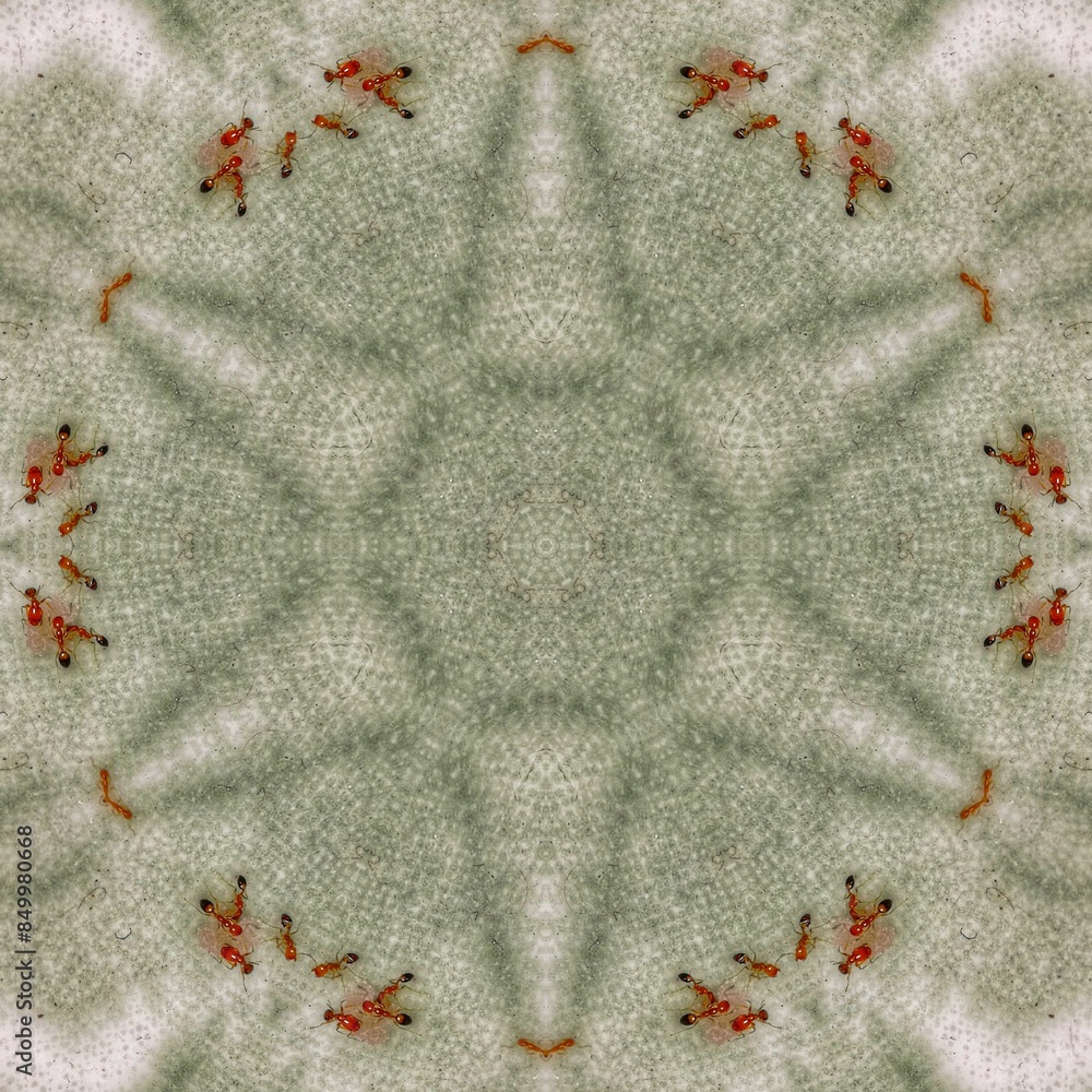 Red fire ants pattern as background for flyer, brochure, calendar ...