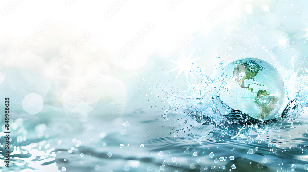 World water day clean water drop in shape of planet Earth. World Water ...