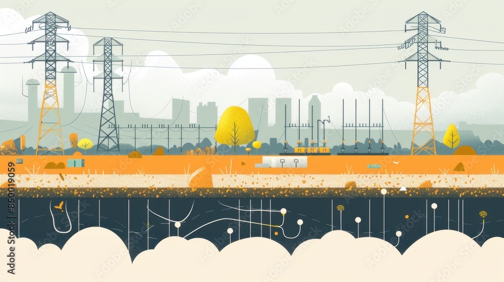 Create an infographic comparing the environmental impacts of overhead ...