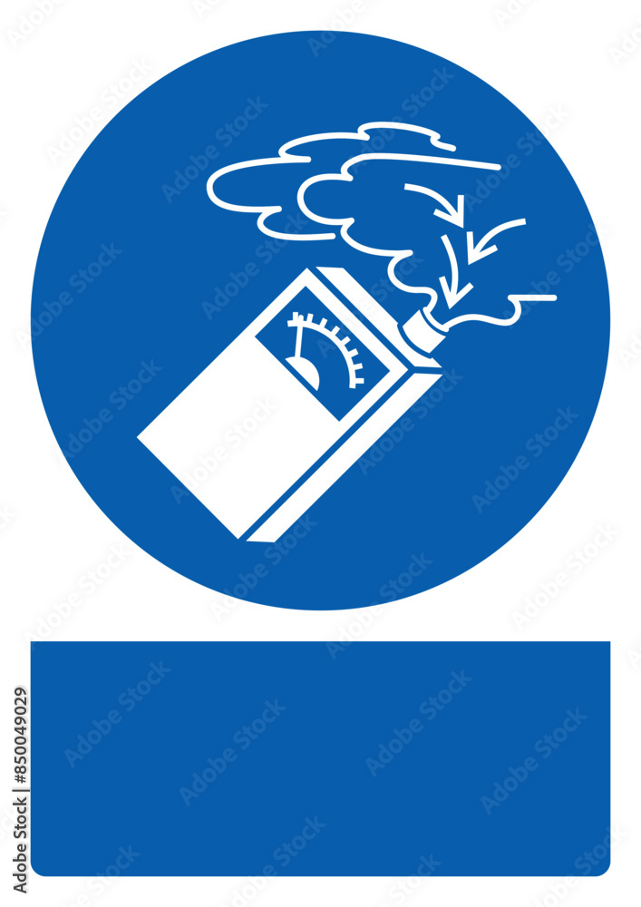 ISO mandatory safety signs_use gas detector your custom message here ...