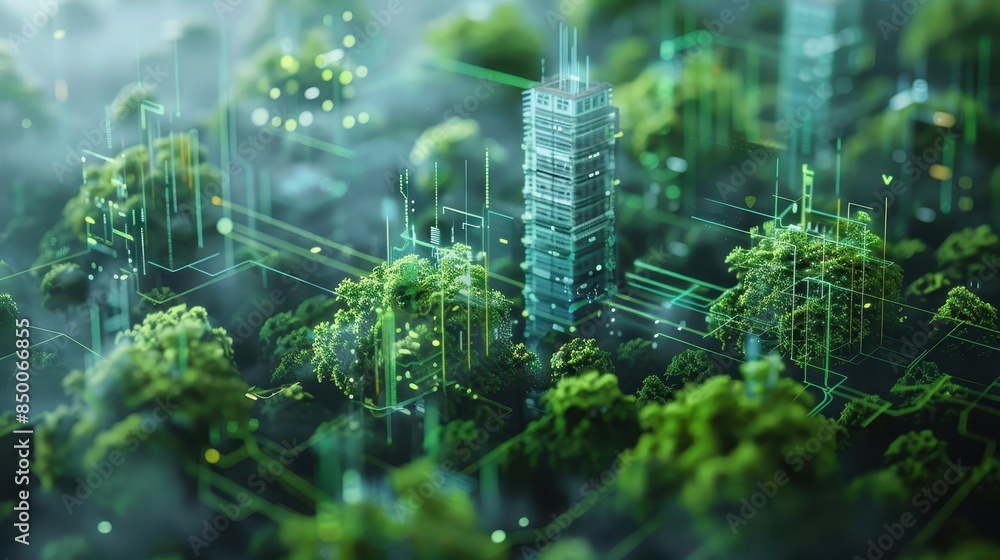 A visual representation of the carbon footprint associated with ...