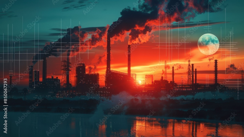 A visual representation of the carbon footprint associated with ...